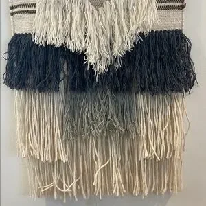 Wall Decor | Bohemian Woven Wall Hanging Tapestry With Fringe And Wood ...